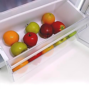 West Bend Apartment Refrigerator Freestanding Dual Door Slim Design Full Fridge with Top Freezer, Adjustable Mechanical Control, for Condo, House, Small Kitchen Use, 7.4-Cu.Ft, White