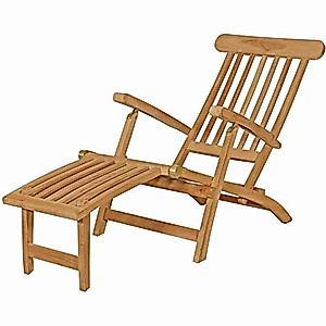 Seven Seas Teak Siesta Key Outdoor Patio Steamer Chair, Made from Solid Teak Wood