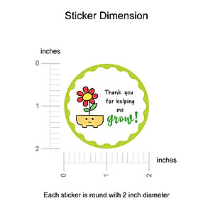 weRevel Helping Me Grow Theme Gratitude Stickers, 40 Count, 2 Inches, Round, 4 Unique Designs
