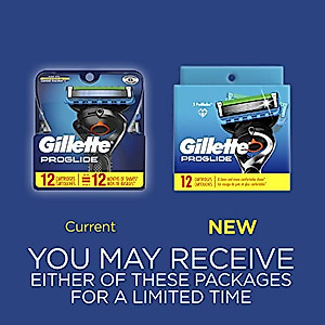 Gillette ProGlide Razor Refills for Men, 12 Razor Blade Refills