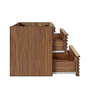 Modway Render 30" Wall-Mount Bathroom Vanity in Walnut - Sink Basin Not Included