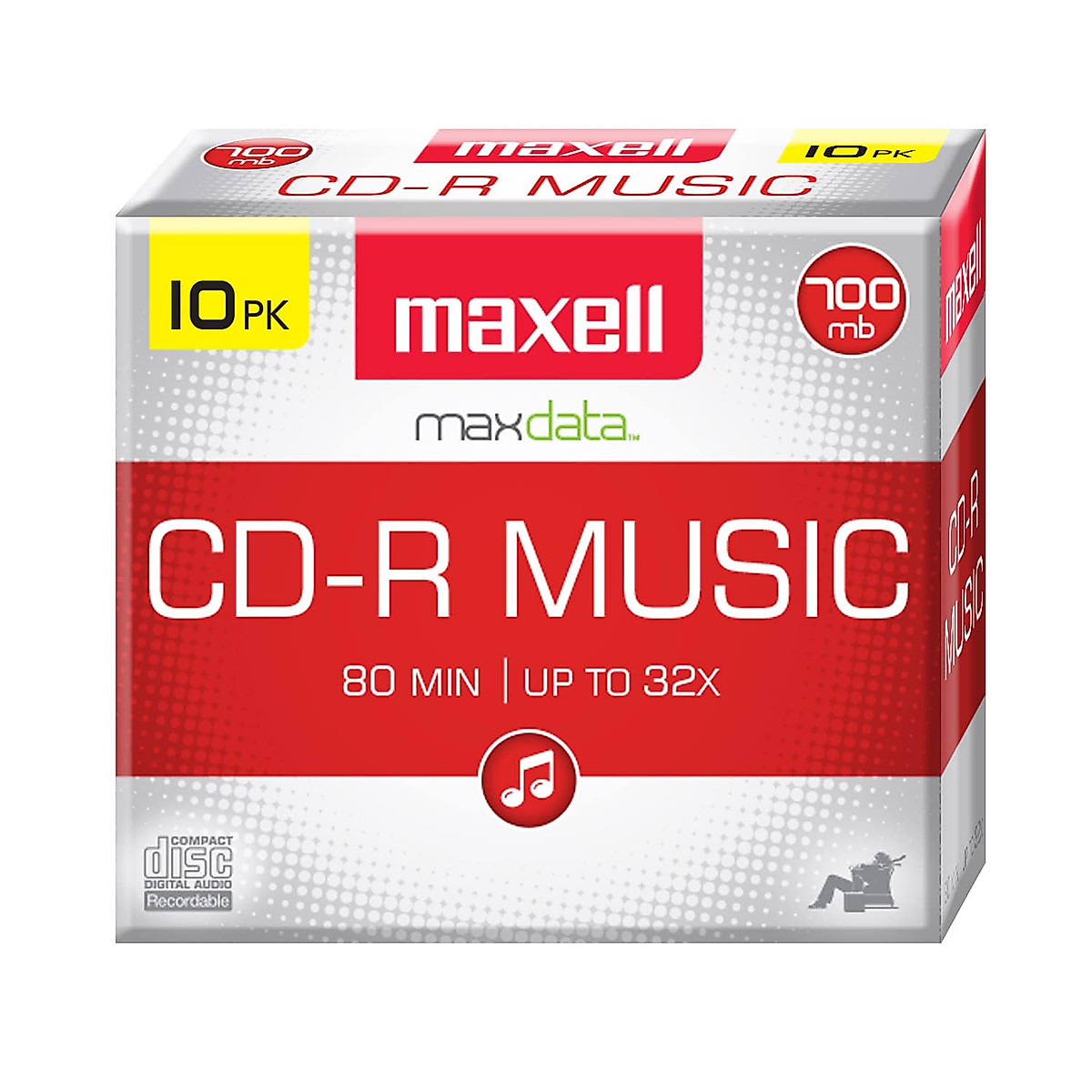 Maxell 625133 1-Time Recording Recordable CD & 638006 DVD-R 4.7 Gb Spindle with 2 Hour Recording Time and Superior Recording Layer Technology