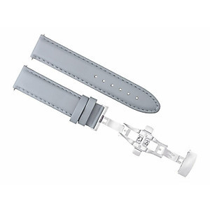 Ewatchparts 18-19-20-22-24MM LEATHER BAND STRAP SMOOTH COMPATIBLE WITH IWC PILOT PORTUGUESE