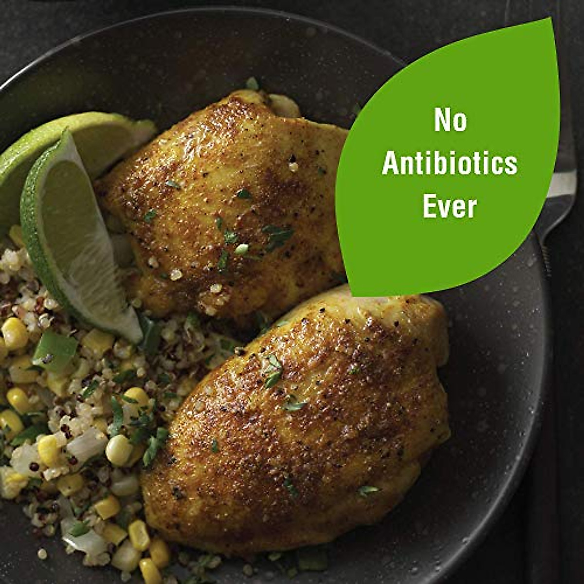 Just Bare Chicken Natural Fresh Chicken Thighs | No Antibiotics Ever | Boneless | Skinless | 1.25 LB