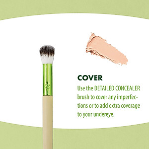 EcoTools Vibes Kit Makeup Brush Gift Set with Travel Brush Bag For Power, Foundation and Concealer