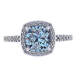 NANA Jewels 2ct Pure Brilliance Zirconia Halo Engagement Ring-Cushion Cut-March-10