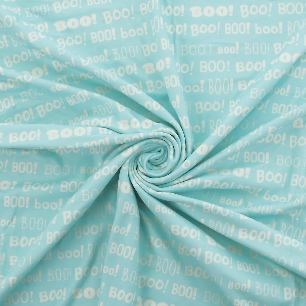 Boo Halloween DBP Fabric - Double Brushed Polyester 4 Way Stretch - 1 Yard