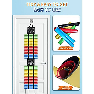 Vinyl Storage Organizer,Vinyl Roll Holder Wall Mount/Over The Door, Craft Vinyl Storage Rack, Hanging Organizer Storage with 52 Roll Compartments, Black