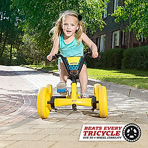 BERG Pedal Kart Buzzy BSX | Pedal Go Kart, Ride On Toys for Boys and Girls, Go Kart, Toddler Ride on Toys, Outdoor Toys, Beats Every Tricycle, Adaptable to Body Length, Go Cart for Ages 2-5 Years