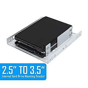 Kingwin SSD Hard Drive Mounting Kit Internal, Convert Any 2 x 2.5” Solid State Drive/HDD Into a 3.5 Inch Drive Bay. Mounting Screws Included, Quick and Easy Installation [HDM-225]
