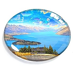 Queenstown New Zealand Magnet Fridge Refrigerator Freezer Magnet Sticker Souvenir Decorations Oval Crystal Magnet Kitchen Whiteboard