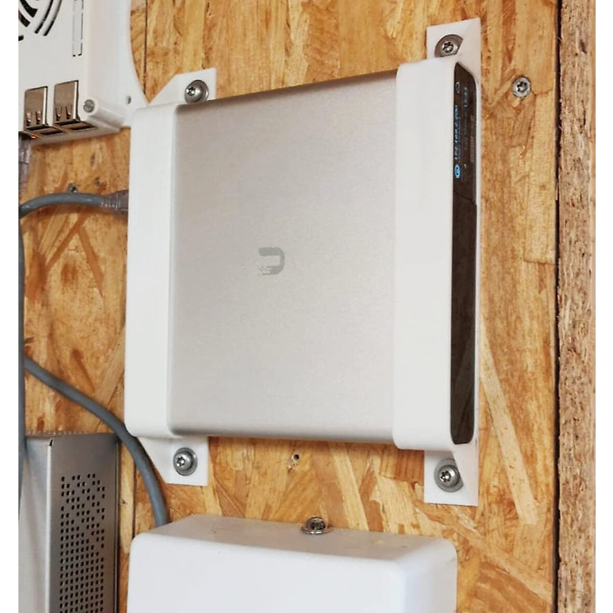 SplashNColor Wall Mount Ubiquiti Wireless Network – Router Bracket, Compatible with Networks Unifi Cloud Key Gen2 Plus, Rugged Design, Versatile Storage Alternative Vertical Wall Mount Equipment