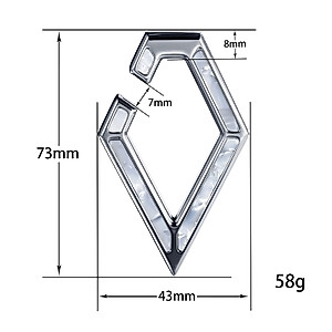 PUNKYOUTH 2PCS Gauge 0g(8mm) Stainless Steel Diamond Ear Weights for Stretching Ears Plugs Tunnels Gauges For Women Body Piercing Jewelry