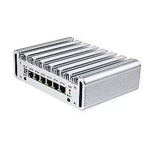 Firewall Appliance Mini PC, OPNsense, Intel Core I7 10510U, 6 x Intel Gigabit LAN, 2xDDR4 RAM, 1xHD, 1xCOM, AES-NI, Fanless Firewall PC, 8GB DDR4 RAM, 128GB SSD