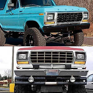 Tonsya For 1973 1974 1975 1976 1977 1978 1979 Ford F-150 Trucks,1978 1979 Ford Bronco Front Corner Turn Signal Lights Clear Lens