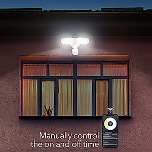 Wasserstein Wired Smart Floodlight - 2000 Lumens - Outdoor Floodlight with Motion Sensor and Timer Control for Your Garage, Garden, Porch and Anywhere Outdoor(White)