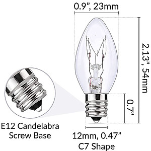 SCOMX 14-Pack,15 Watt Himalayan Salt Lamp Bulb, Salt Lamp Light Bulb, Electric Window Candle Bulb