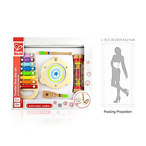 Hape Toddler Beat Box Set, Wooden Music Toy Set E8148