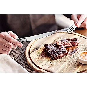 JXWING German High Carbon Stainless Steel Steak Knives, Premium 8-Piece Steak Knife Set