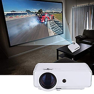 Nuprojector Home Theater Projector Portable - Full HD HDMI VGA LED Supports 1080p, Native 720p 35-100" Projection Size w. Speaker, (2022 Version) (Silver)