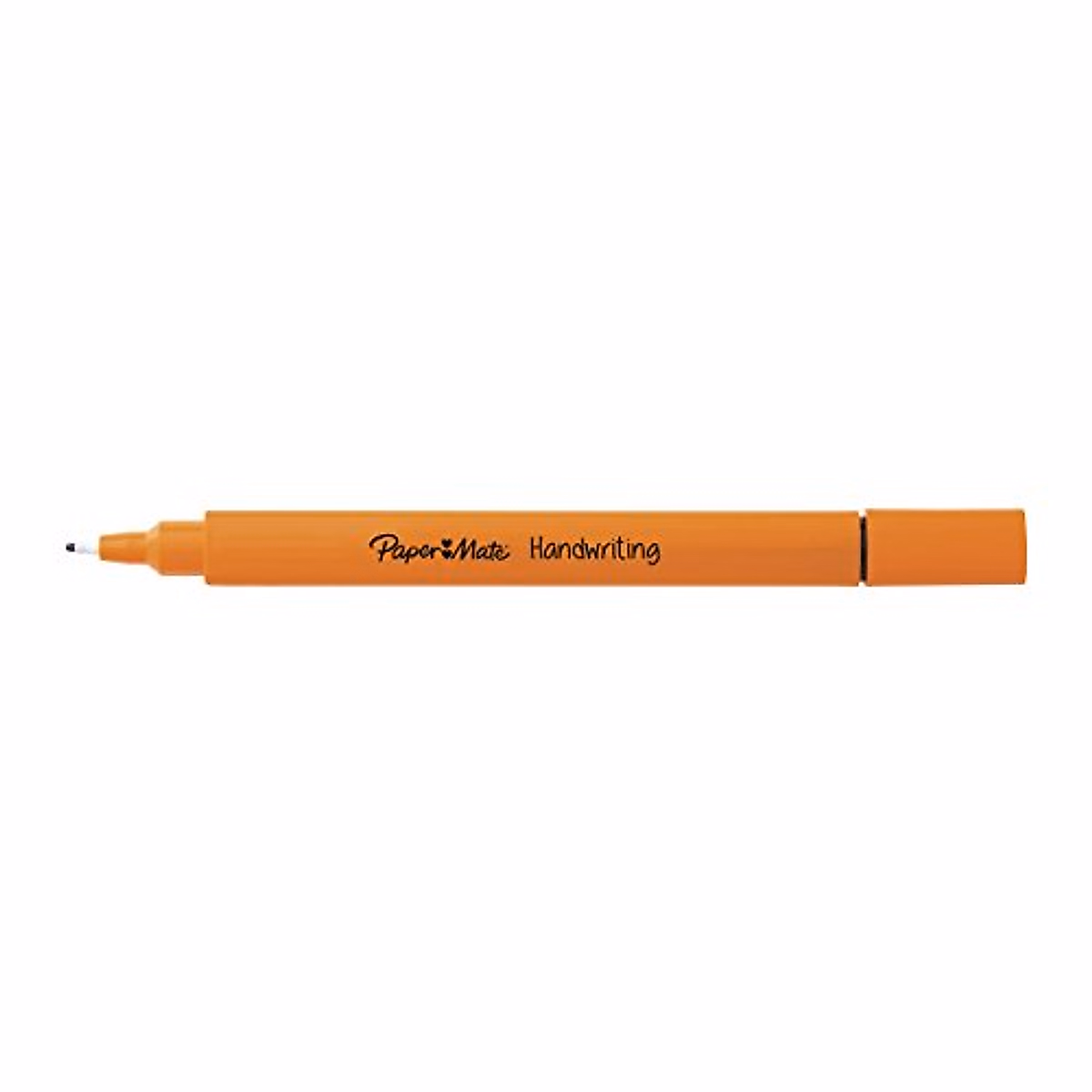 Paper Mate Handwriting Triangular Pens, Washable Black Ink, Orange Barrels, 24 Count (2021788)