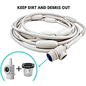 ATIE 6-504-00 Universal Wall Fitting and Quick Disconnect Filter Screen for Zodiac Polaris 280 380 360 180 165 65 Pool Cleaner 9-100-9001/9-100-3008 UWF Connector Assembly (2 Pack)