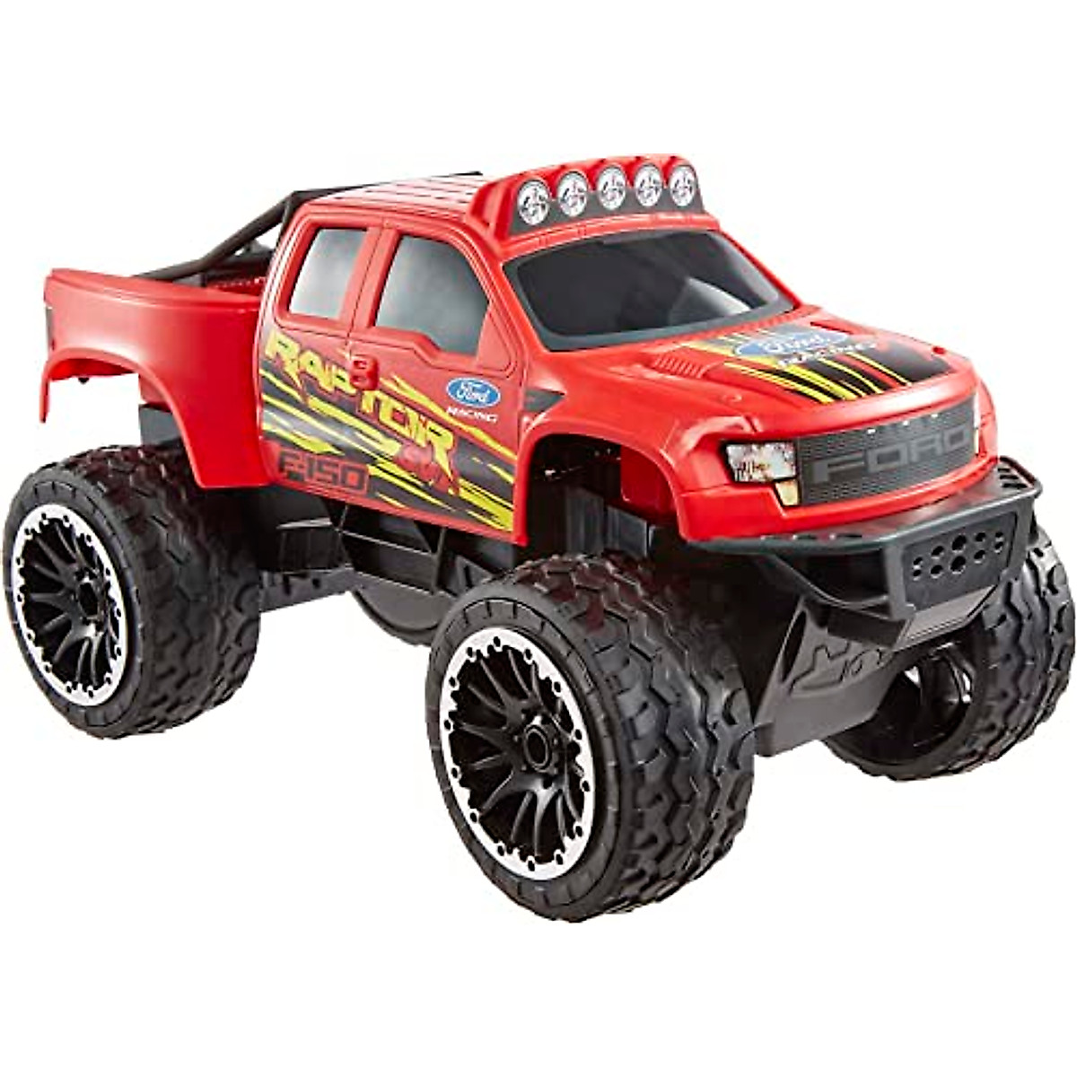 Hot Wheels RC Red Ford F-150, Full-Function Remote-Control Toy Truck, Large Wheels & High-Performance Engine, 2.4 Ghz with Range of 65Ft