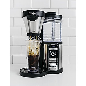 Ninja Coffee Maker for Hot/Iced/Frozen Coffee with 4 Brew Sizes, Programmable Auto-iQ, Milk Frother, 43oz Glass Carafe, and Tumbler (CF080Z)