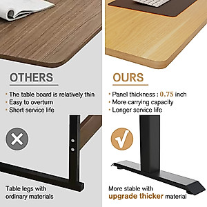 Meilocar Height Adjustable Electric Standing Desk, Sit Stand Computer Desk with Memory Controller, Home Office Desk Computer Workstation 48" x 24" Tabletop (White Top + White Frame)