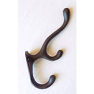 Midwest Craft House 8 Large Black Coat Hooks HAT Hook Vintage Antique Look Ornate HAT Tree
