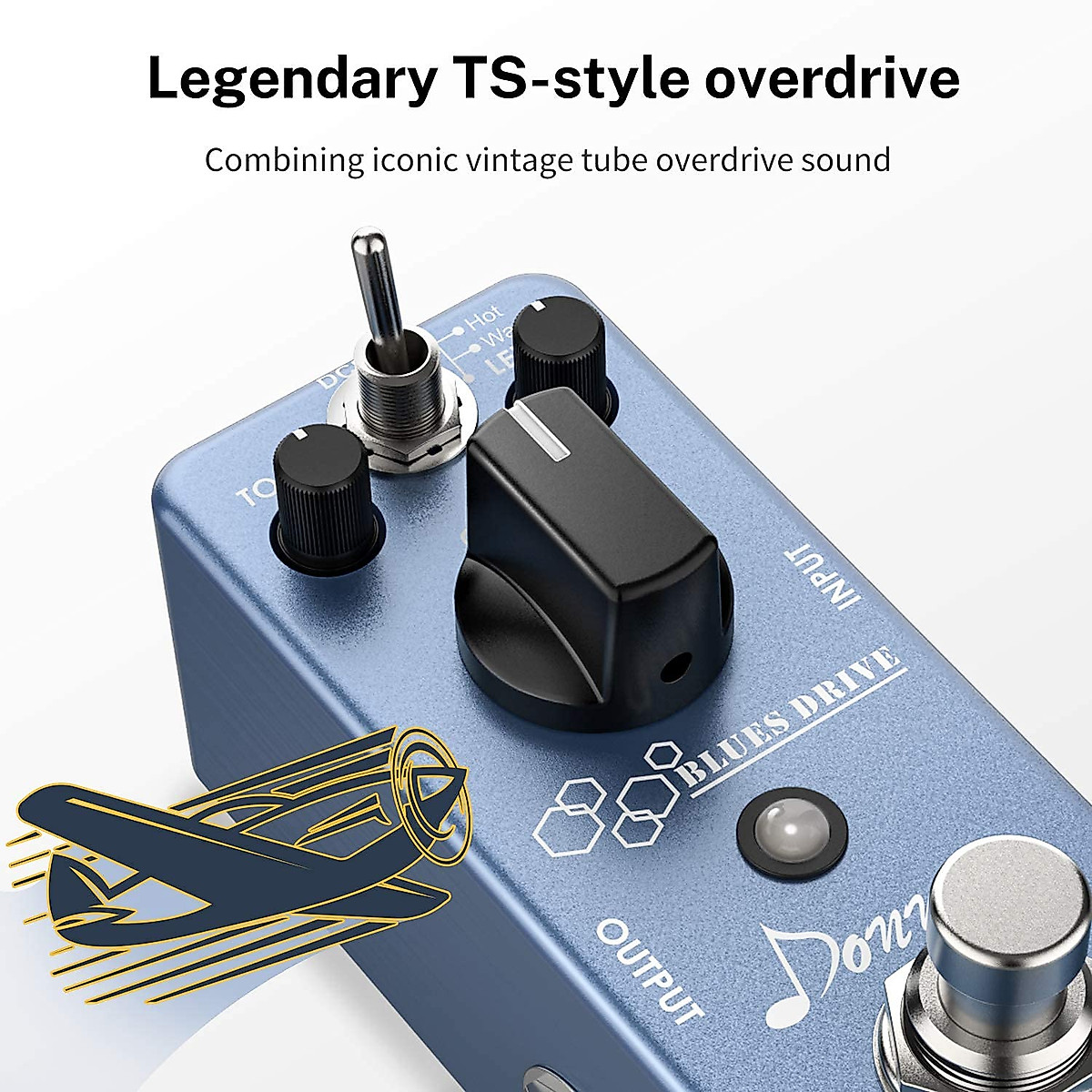 Donner Overdrive Guitar Pedal & Donner DPA-1 Guitar Pedal Power Supply