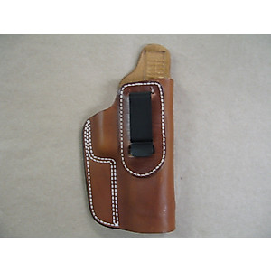 Ruger SR9, SR40, SR45, 9E IWB Leather in Waistband Concealed Carry Holster TAN RH