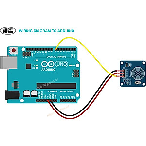 DIYables Touch Sensor Button Switch for Arduino, ESP32, ESP8266, Raspberry Pi, 2 Pieces