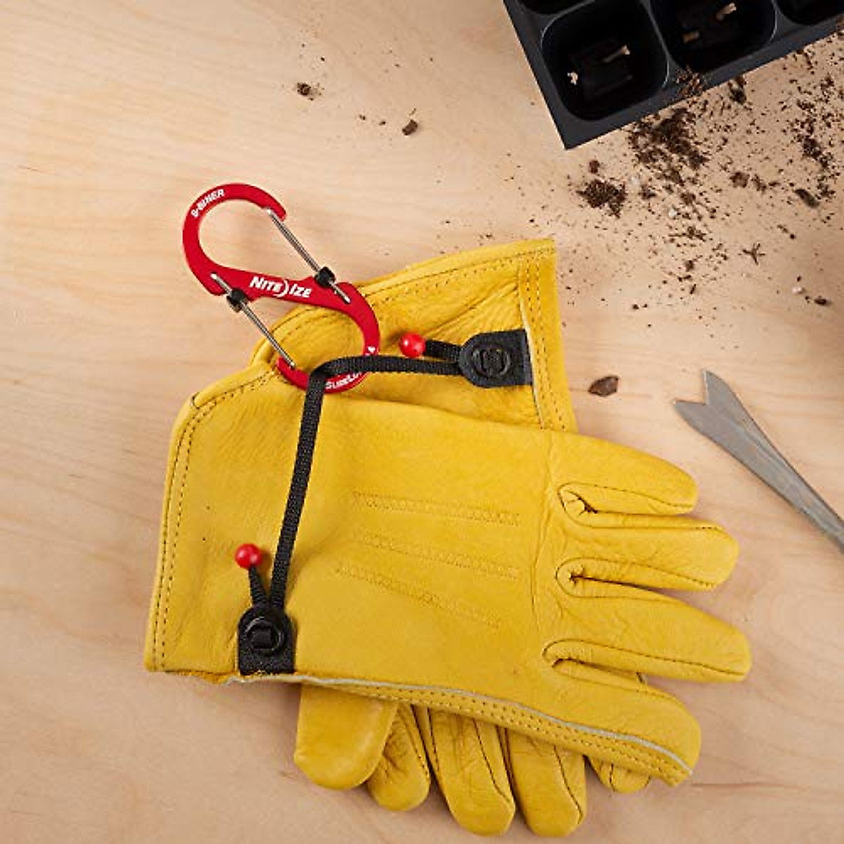 Nite Ize LSBA4-10-R6 S-Biner SlideLock Dual Locking Carabiner, Size #4, Red