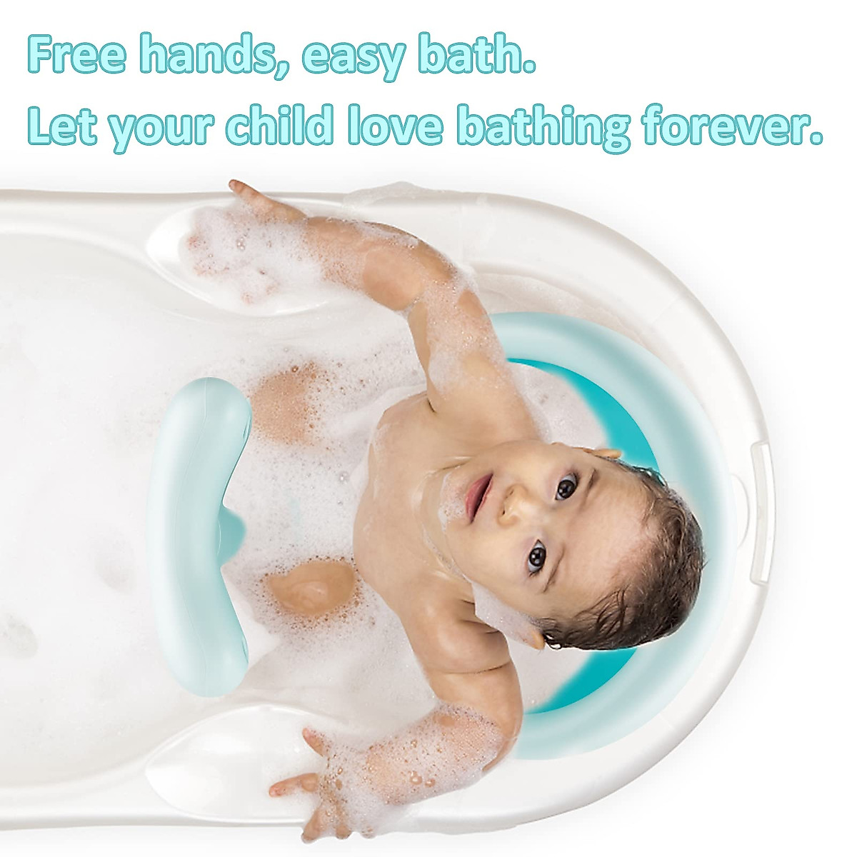 Whale Shape Baby Bath Seat – 3 Bath Toys + Bath Brush + Shower Cap – Ergonomic Backrest – Elastic and Breathable – 4 Strong Non-Slip Suction Cups – Ideal Gift! (Green)