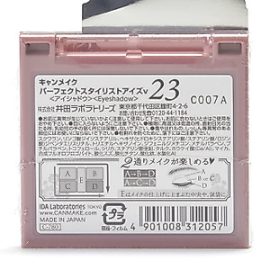 CANMAKE Perfect Stylist Eyes, 5-Color Eyeshadow Palette 0.10 oz (3.0 g) (23 Almond Canelé)