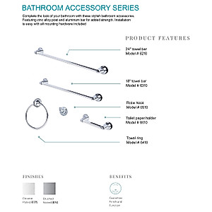 Laguna Brass 6910CP 5-Piece Bathroom Hardware Accessory Set Chrome Finish