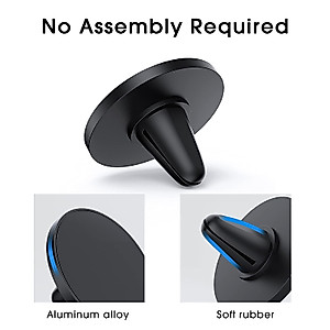 TechMatte for Magsafe Car Mount, Magnetic Air Vent Phone Holder for Car Compatible with iPhone 15 14 13 12 Pro Max Plus Mini & MagSafe Case, Portable Electronic Device Mount (2 Pieces, Black)