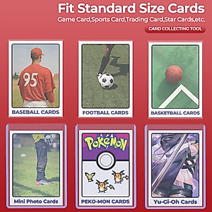 WANAVO 150 Pcs Hard Card Sleeves, 50 Piececard Sleeves Hard Plastic and 100 Piece Clear Soft Sleeves,for top loaders, Penny Sleeves, Baseball Card Protectors