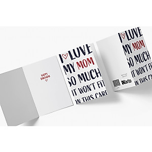 Sweet and Funny Birthday Card for Mom, Large 5.5 x 8.5 Mom Birthday Card, Birthday Card for Mom, Happy Birthday Mom Card, Mother Birthday Card Karto This Much Mom