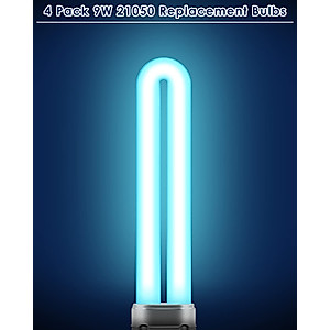 PACETAP 9W Bulbs 21050 Replacement for DynaTrap Models DT3009, DT3019 and DT3039, U Shape Replacement Bulbs Light for DynaTrap (4 Pack)