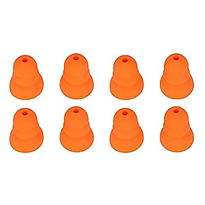 Yoidesu Silicone Eartips, 8pcs Earbuds Noise Reduction Replacement Earplugs for Se846 Se535 Se215 and Inner Hole 2.0 to 3.5mm Earbud Orange