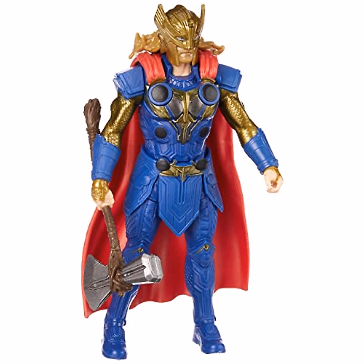 Marvel Studios' Thor: Love and Thunder Thor Toy, 6-Inch-Scale Deluxe Action Figure with Action Feature, Toys for Kids Ages 4 and Up
