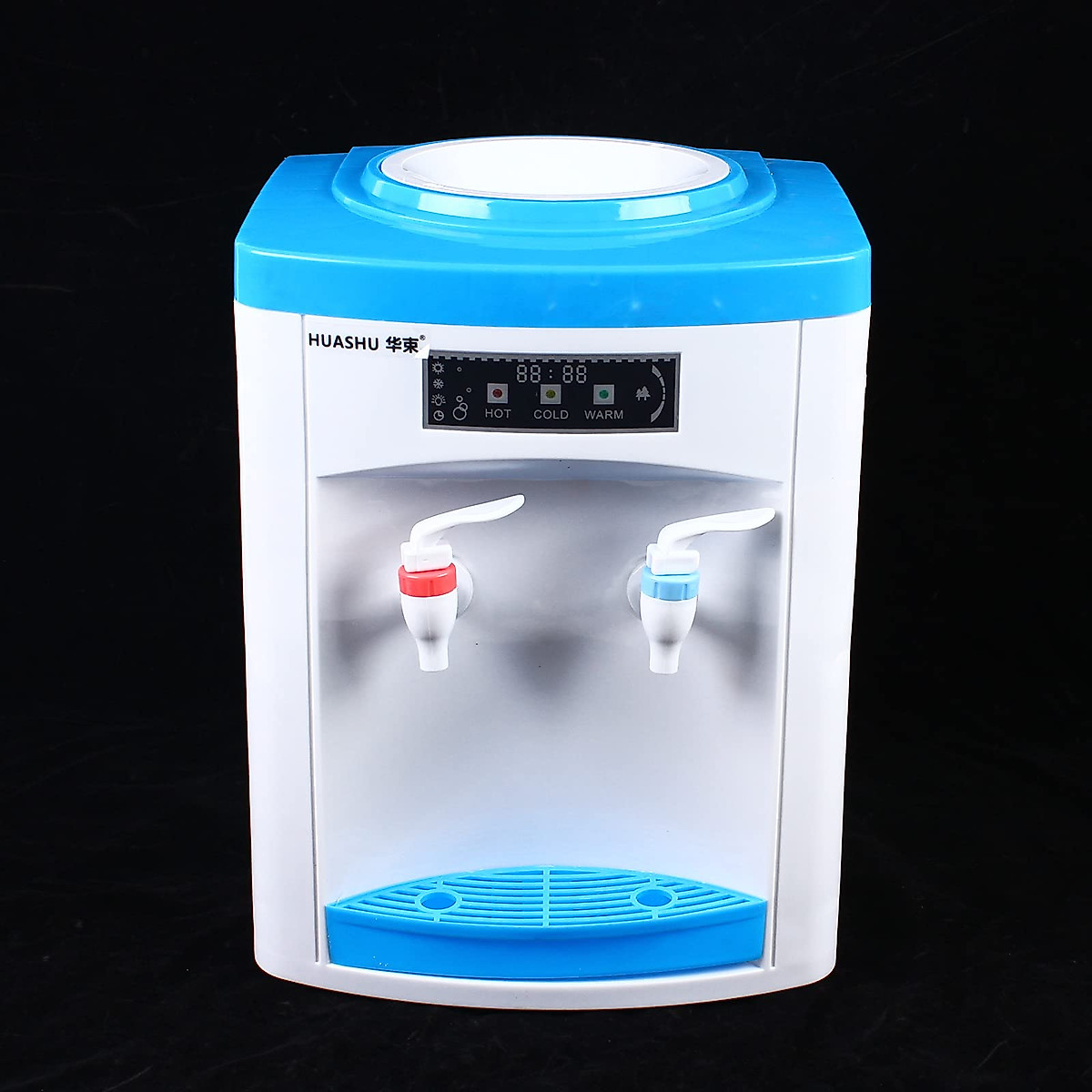 HuaShuani Top Loading Water Dispenser, Compact Mini Water Dispenser，Desktop Electric Hot Cold Water Dispenser for Home Office,5 Gallon 304 Food Grade Liner,PP Fuselage,46°F-194°F