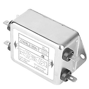 Power EMI Filter 115V/250V 20A 50/60Hz Noise Suppressor AC Power Line EMI Filter Terminal CW4L2-20A-T