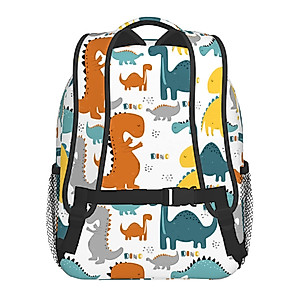 Giabmiag Custom 12 Inch Dinosaurs Preschool Backpack for Toddler Boy Girl Personalized Customized Toddler Lightweight Bookbag with Chest Strap