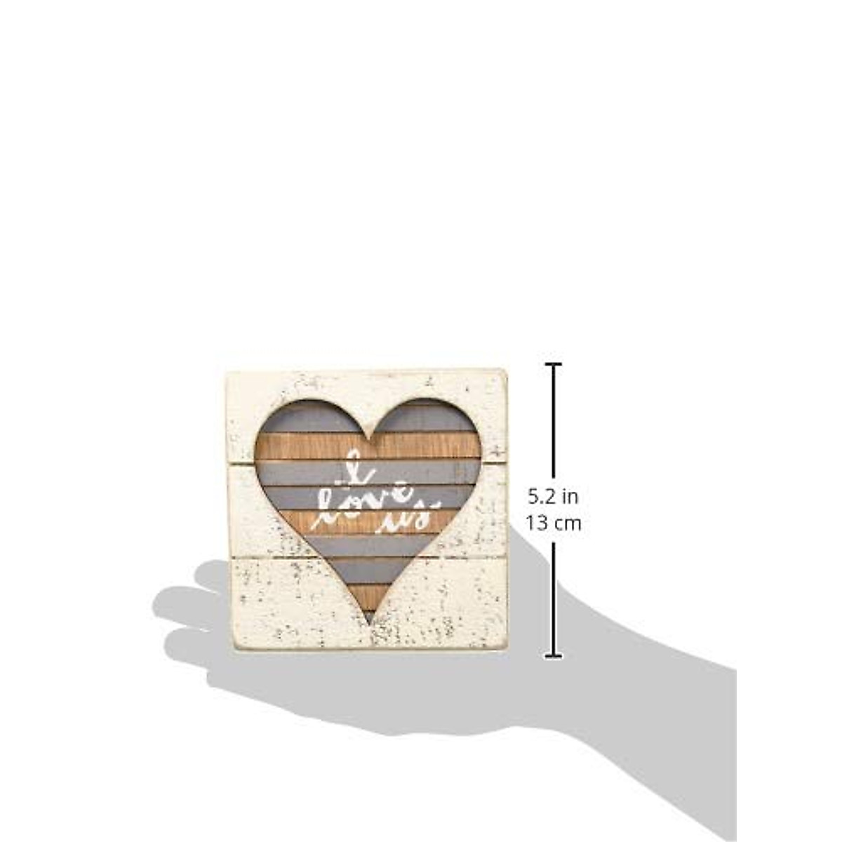 Primitives by Kathy Hand-Lettered Slat Box Sign, I Love Us