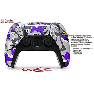 WraptorSkinz Skin Wrap compatible with Sony PS5 DualSense Controller Sexy Girl Silhouette Camo Purple (CONTROLLER NOT INCLUDED)