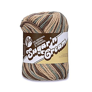 Lily Sugar'N Cream Earth Yarn - 6 Pack of 57g/2oz - Cotton - 4 Medium (Worsted) - 95 Yards - Knitting/Crochet