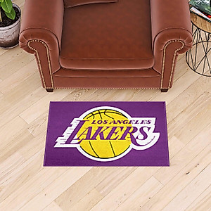 FANMATS - 11911 NBA Los Angeles Lakers Nylon Face Starter Rug 19"x30"